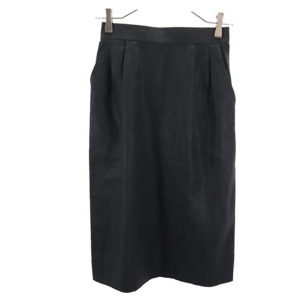 【楽天市場】イヴサンローラン ミディ丈 リネン タイトスカート S ブラック系 YVES SAINT LAURENT サイドジップ レディース 【中古】 【240318】 【PD】：古着 ...