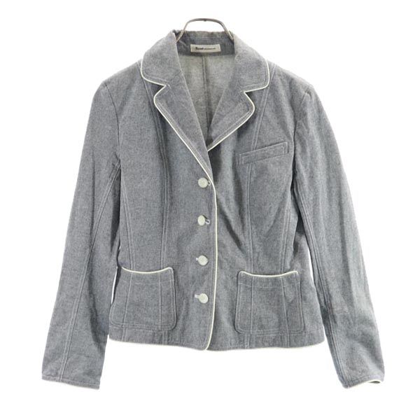 【楽天市場】ルネ 日本製 コットン テーラードジャケット 36 黒系 Rene レディース 【中古】 【230331】：古着、USED専門百貨店BIG2nd