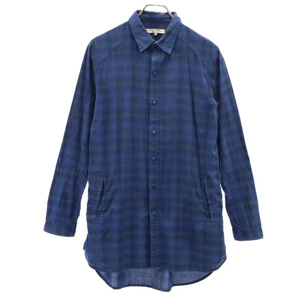 【楽天市場】エムツースクエアード チェック 長袖 シャツ M ネイビー系 M2SQUARED メンズ 【中古】 【230402】：古着、USED専門百貨店BIG2nd