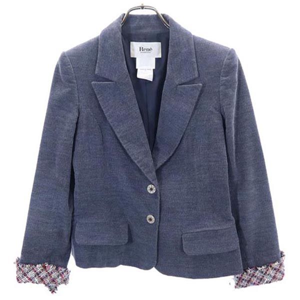 【楽天市場】ルネ コーデュロイ テーラードジャケット 36 青系 Rene 日本製 レディース 【中古】 【230128】：古着、USED専門百貨店BIG2nd