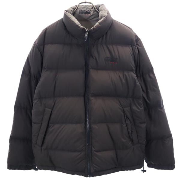 【楽天市場】ファーストダウン リバーシブル ロゴ刺繍 ダウンジャケット LL 茶 FIRSTDOWN メンズ 【中古】 【230207】：古着、USED専門百貨店BIG2nd