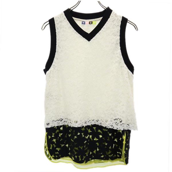 【楽天市場】エムエスジーエム イタリア製 レース Vネック ノースリーブ カットソー 38 ホワイト系 MSGM ベスト レディース 【中古】 【230628】：古着、USED専門百貨店BIG2nd
