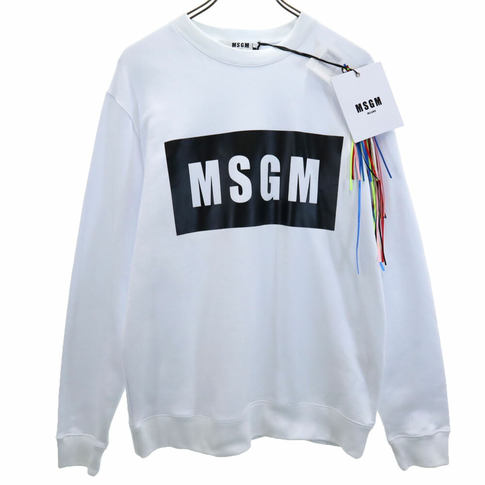 【楽天市場】未使用 エムエスジーエム イタリア製 長袖 スウェット トレーナー M 白 MSGM 裏起毛 タグ付き メンズ 【中古】 【PD】：古着、USED専門百貨店BIG2nd