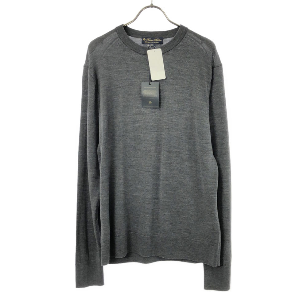 【楽天市場】古着 未使用 Brooks Brothers ブルックスブラザーズ ウール 長袖 セーター M グレー タグ付き ニット メンズ ...