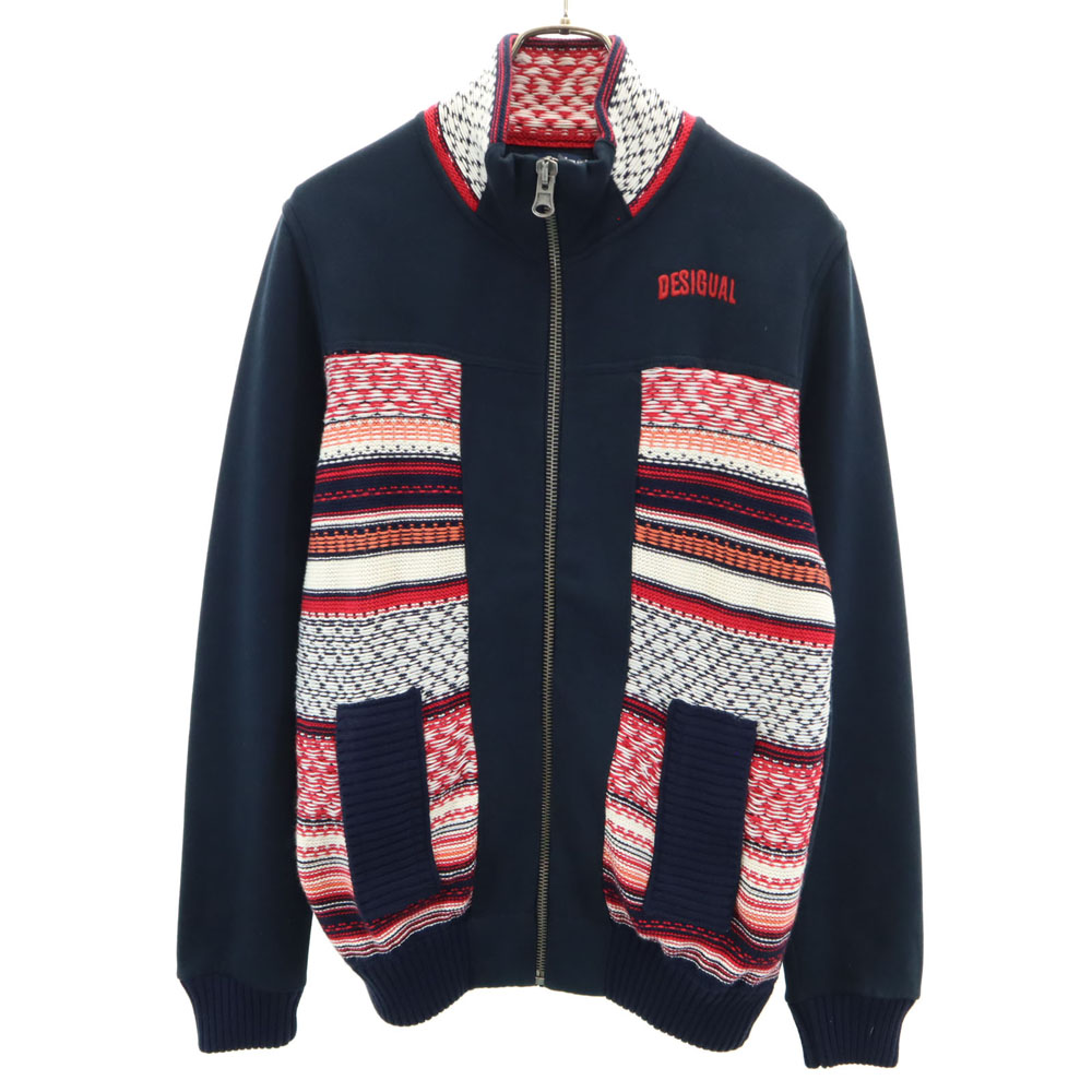 【楽天市場】古着 デシグアルマン ニット切替 スウェット ジャケット M ネイビー メンズ 【中古】：古着、USED専門百貨店BIG2nd