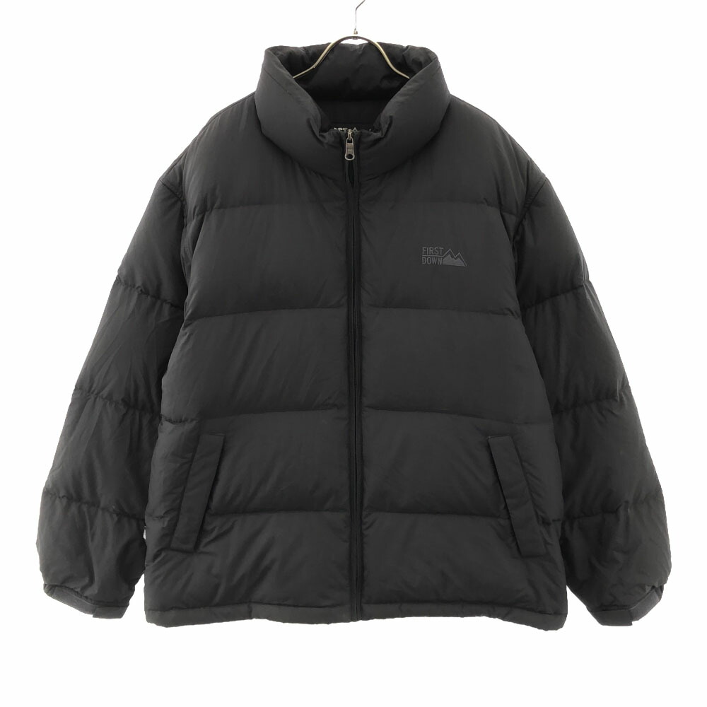 【楽天市場】ファーストダウン ロゴ刺繍 ダウンジャケット L ブラック FIRSTDOWN メンズ 【中古】：古着、USED専門百貨店BIG2nd