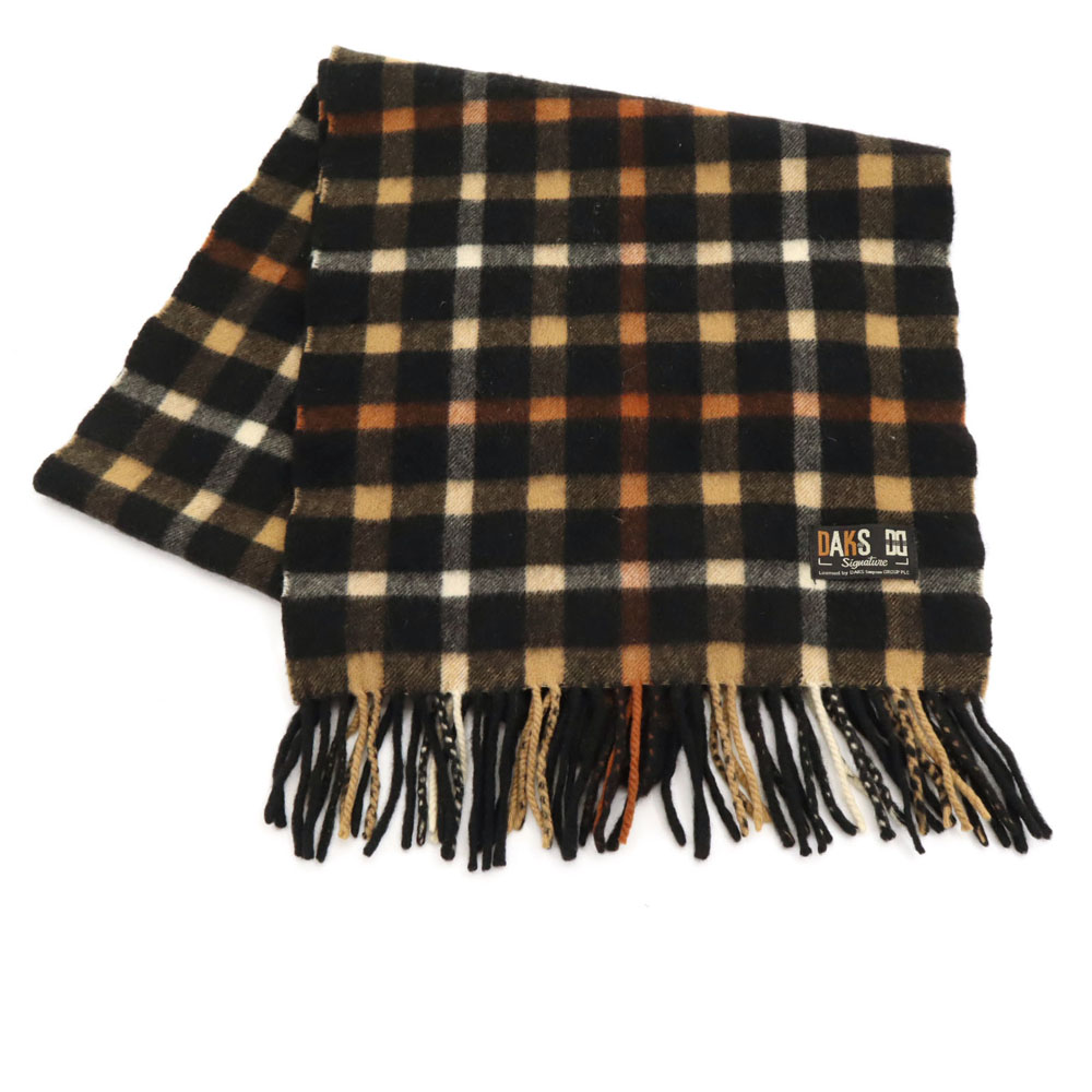 【楽天市場】古着 ダックス DAKS カシミヤ100％ チェック柄 マフラー ブラック 他 メンズ 【中古】：古着、USED専門百貨店BIG2nd
