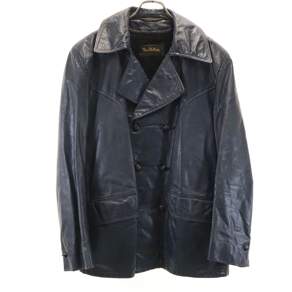 【楽天市場】古着 ドンベリーニ DON BELLINI 本革レザー ピーコート 42 ネイビー ライナー付き メンズ 【中古】 【PD】：古着 ...