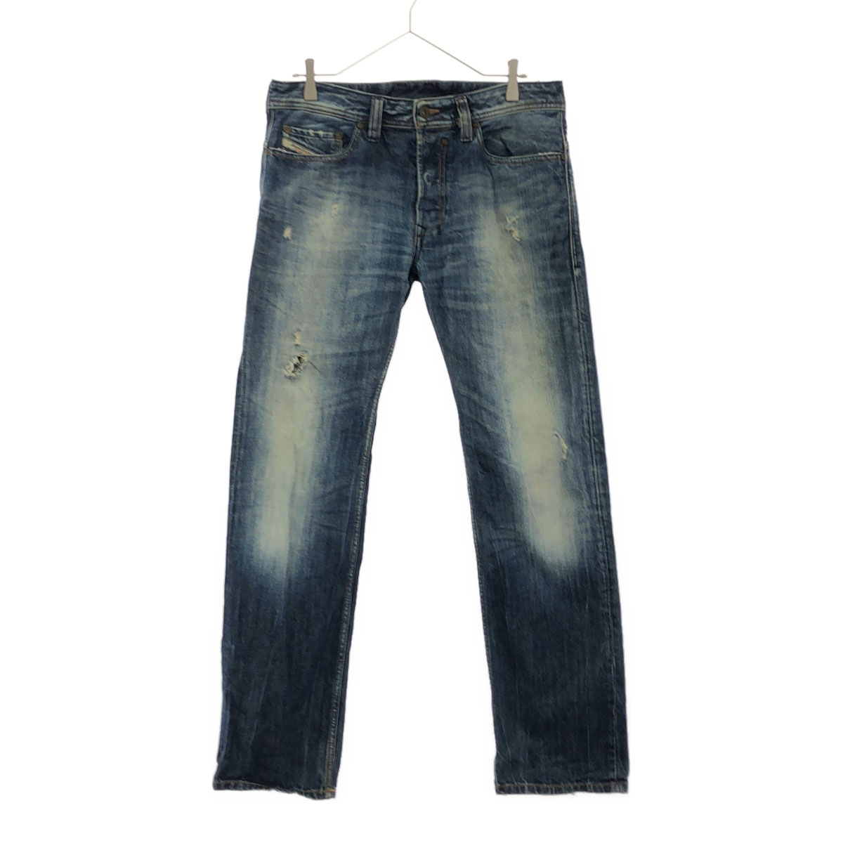 【楽天市場】古着 ディーゼル DIESEL Industry ダメージ加工 ストレートデニムパンツ w30 ボタンフライ ジーンズ メンズ ...