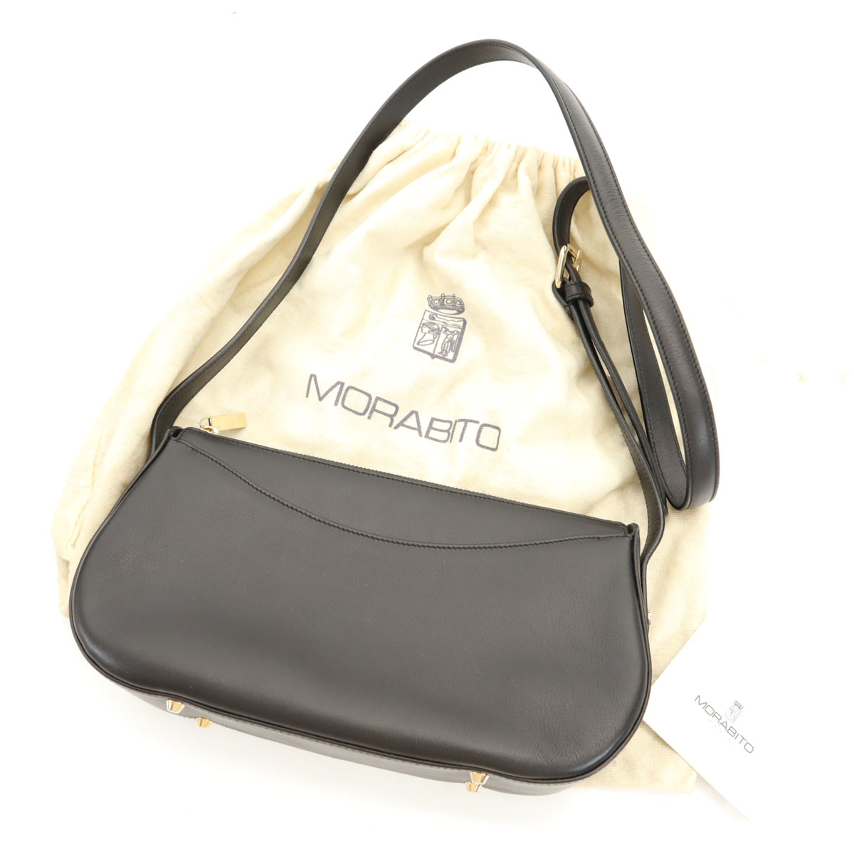 【楽天市場】古着 MORABITO モラビト ショルダーバッグ ブラック 保存袋付き レディース 【中古】：古着、USED専門百貨店BIG2nd