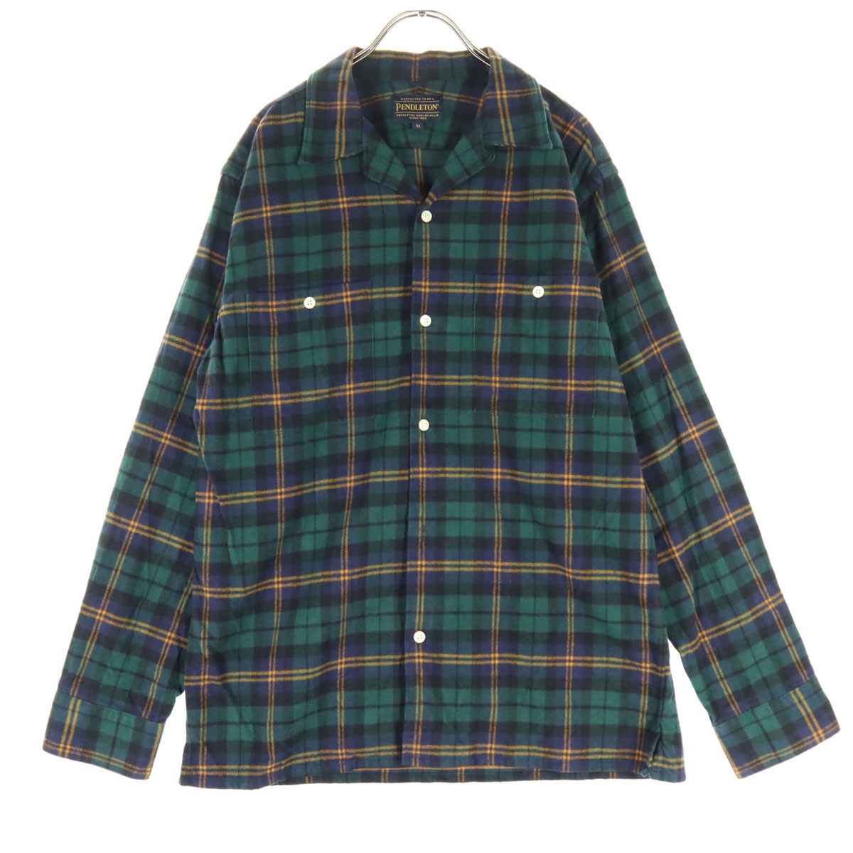 【楽天市場】古着 美品 PENDLETON ペンドルトン 長袖 オープンカラーシャツ M ダークグリーン メンズ 【中古】：古着、USED専門 ...
