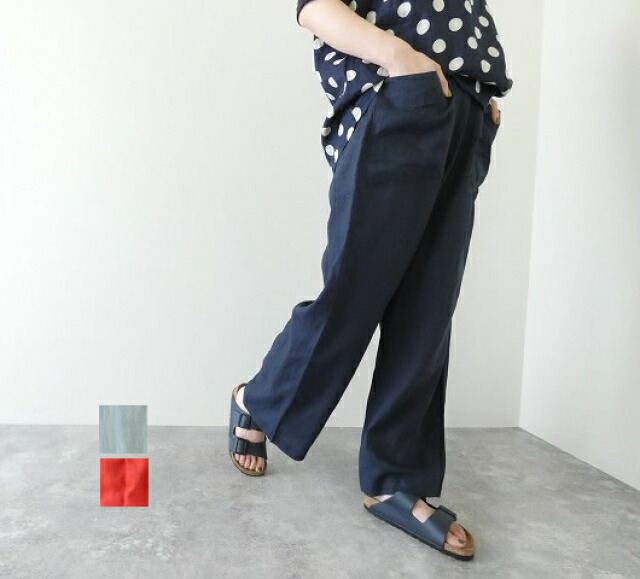 【楽天市場】快晴堂(かいせいどう) 初秋まで着られるリネン 斜めポケ Wideパンツ(52P-32)：SPACE MOO Web