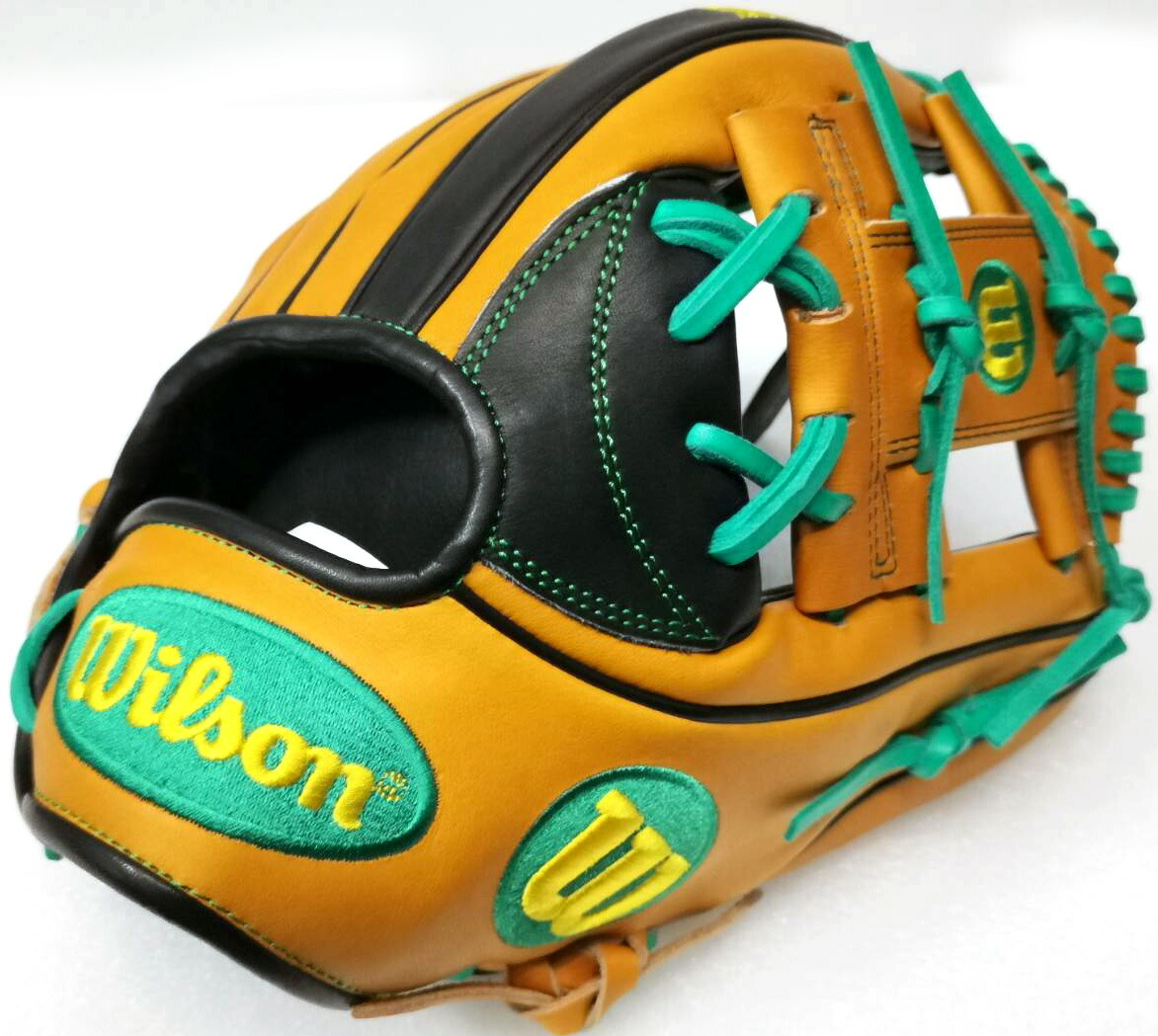 【楽天市場】【Wilson（ウィルソン）】A2K 硬式用グラブ MC26 11.75インチ 内野手用（ブラック×タン×グリーン ...