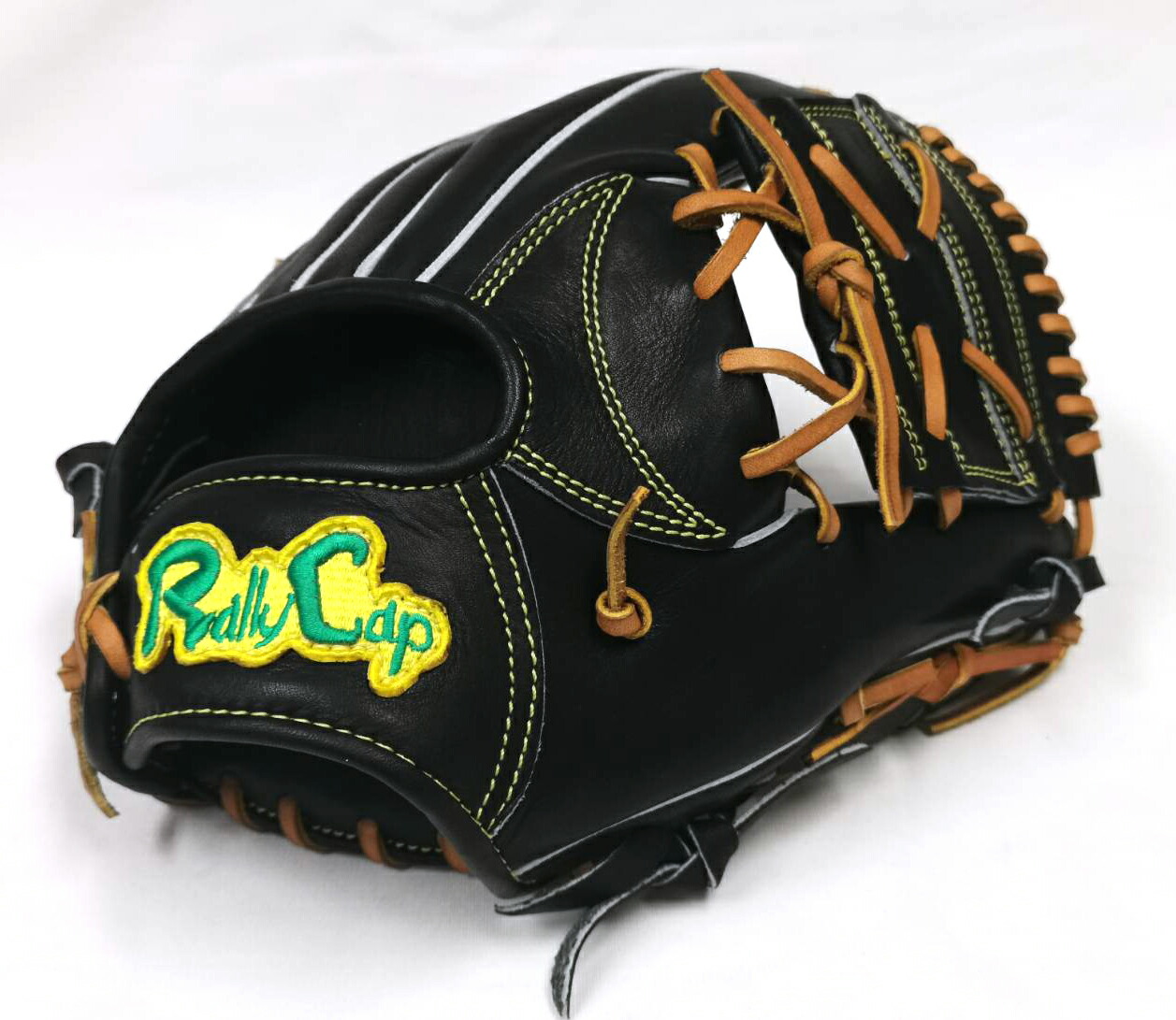 【楽天市場】【Rally Cap（ラリーキャップ）】硬式用グラブ 内野手用 RC100I （ブラック）ワンピースウェブ 日本製 高校野球対応 ...