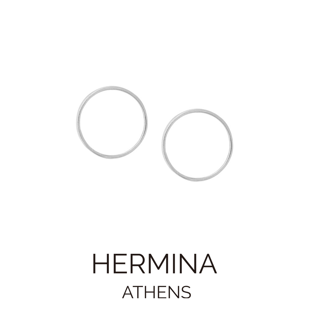 【楽天市場】HERMINA ATHENS ヘルミーナ アセン Band Earrings シルバー バンド イヤリング ピアス レディース ...