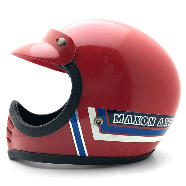 【楽天市場】純正バイザー付 MAXON MX A.T.V. RED 57cm 【海外直輸入中古品】フルフェイスヘルメット オフロード ...