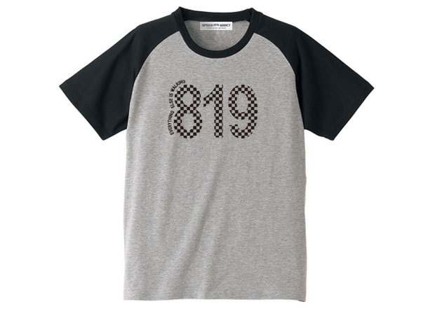 【楽天市場】819 Raglan T-shirt（819ラグランTシャツ）GRAY × BLACK ツインカムソフテイルスポーツスター ...