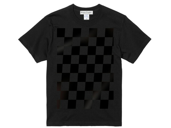 【楽天市場】5°CHECKER T-shirt（5°チェッカーTシャツ）BLACK × BLACK 半袖 黒 ブラック 市松模様 ...