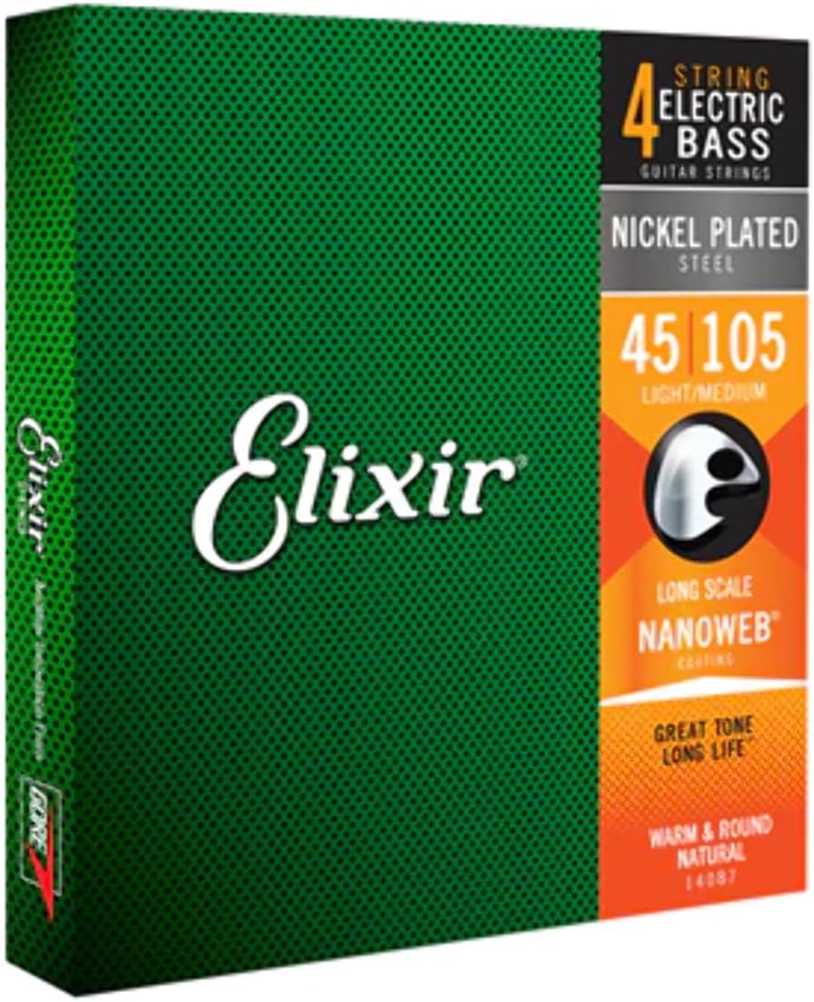 【楽天市場】【新品】5日以内発送 Elixir エリクサー ベース弦 NANOWEB ニッケル EX-Long Scale Light ...