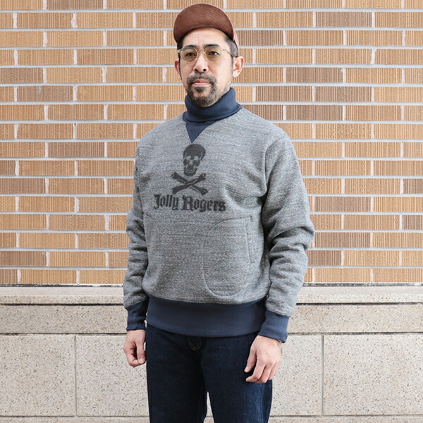 【楽天市場】フリーホイーラーズ TURTLE NECK SWEAT SHIRT U.S. NAVY VS-17 JOLLY ROGERS ...