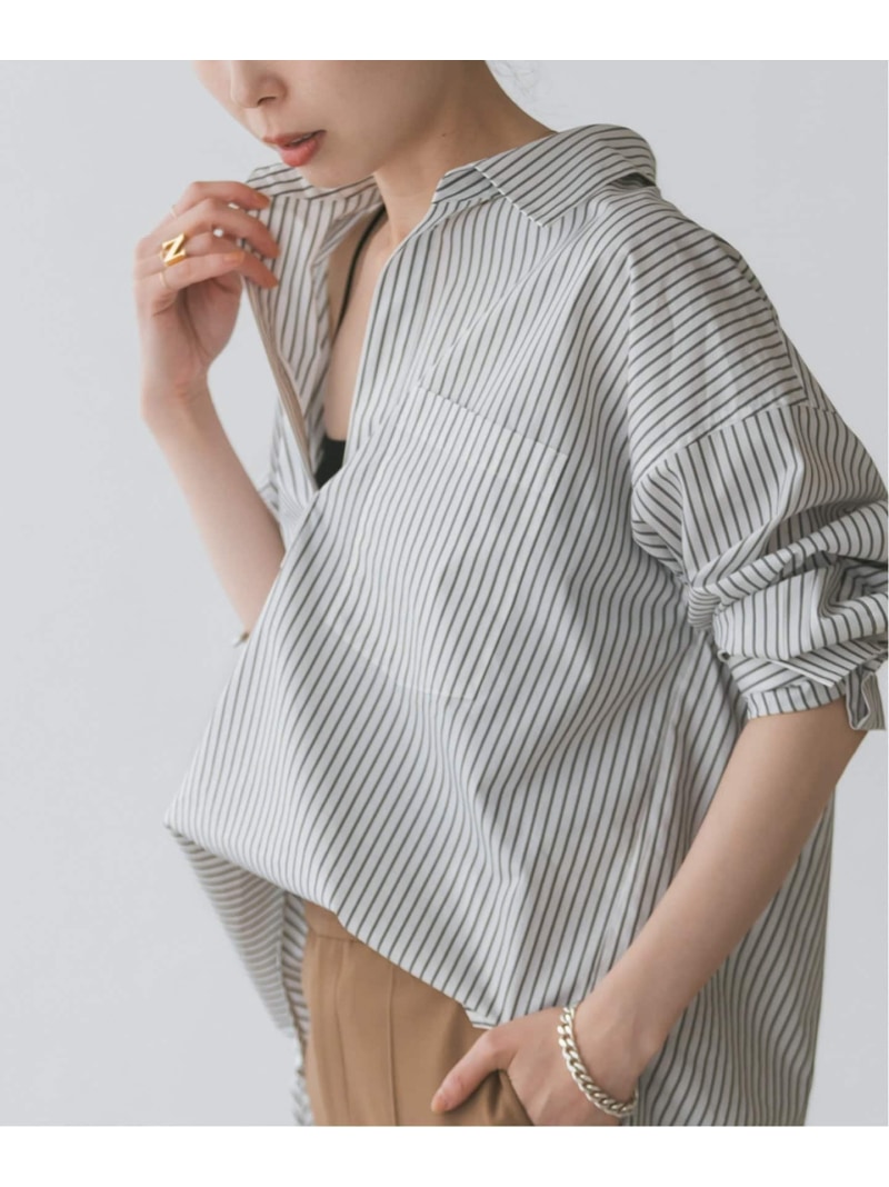 【楽天市場】《予約》イージーケアコットンスキッパーシャツ NOBLE ノーブル トップス シャツ・ブラウス ブルー ホワイト【先行予約】*【送料無料】[Rakuten Fashion ...