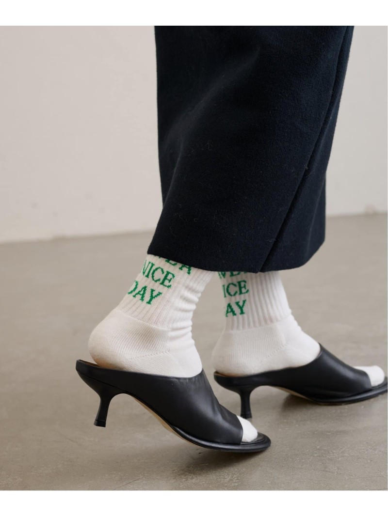 【楽天市場】【SALE／30%OFF】【Gloria Cords/グロリアコード】Have a nice day リブソックス ...