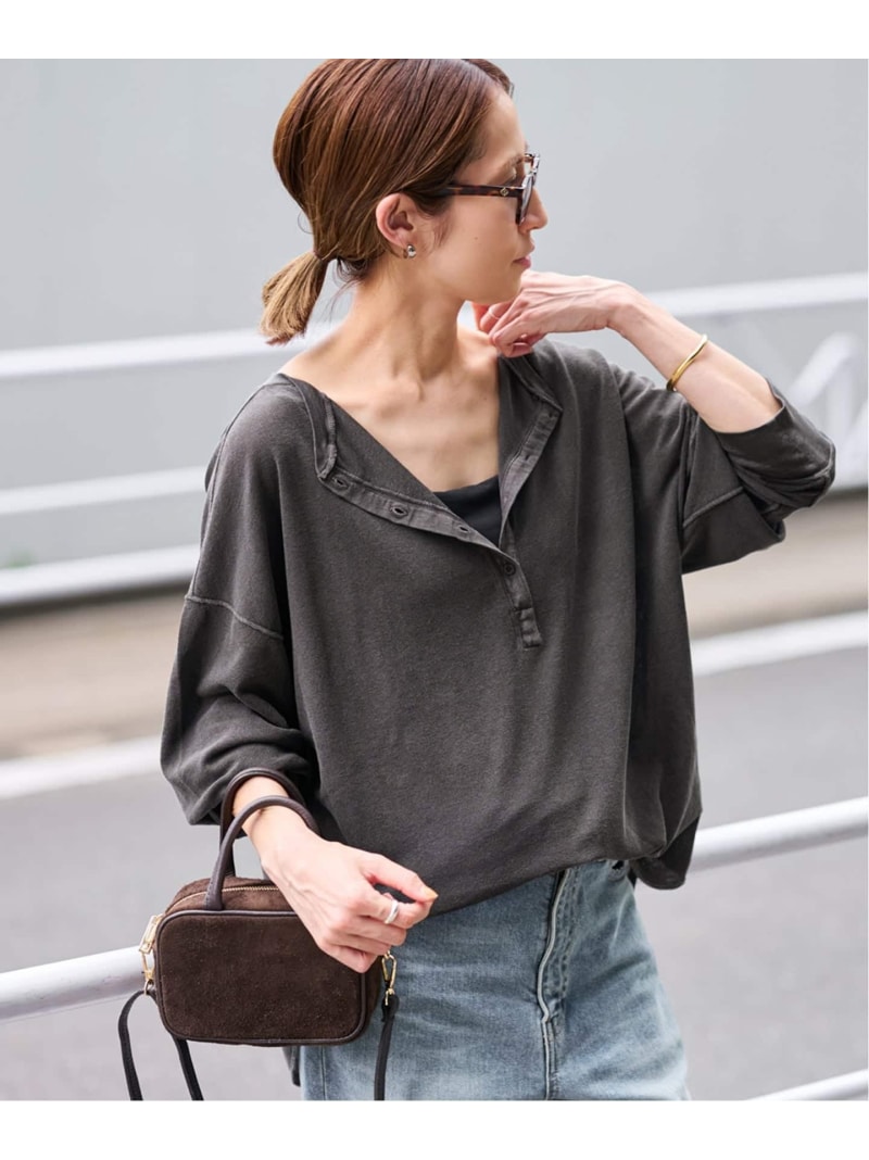 【楽天市場】≪追加≫サーフニットヘンリーTee FRAMeWORK フレームワーク トップス カットソー・Tシャツ グレー ブラウン ホワイト【送料無料】[Rakuten Fashion ...