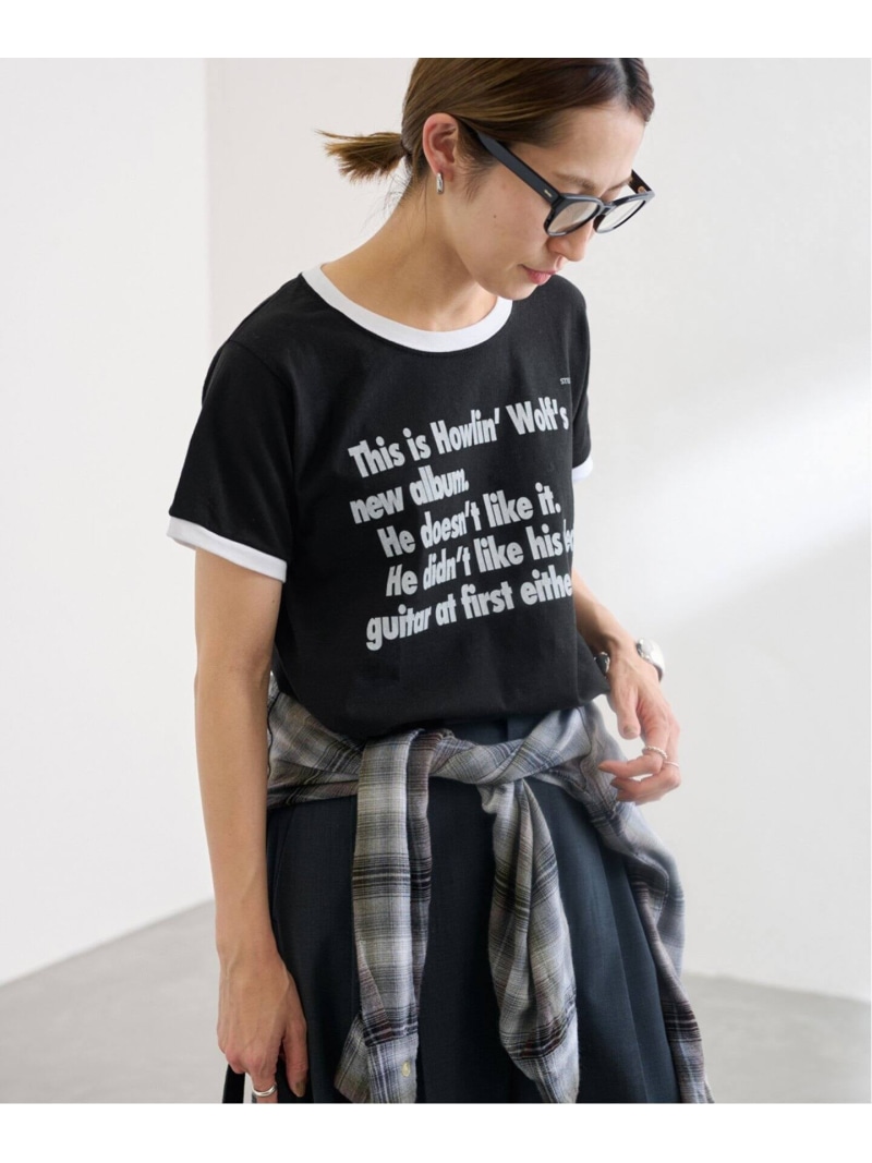 【楽天市場】BLUESCENTRIC 別注リンガーTEE HOWLIN WOLF FRAMeWORK フレームワーク トップス カットソー・Tシャツ ブラック【送料無料】[Rakuten ...