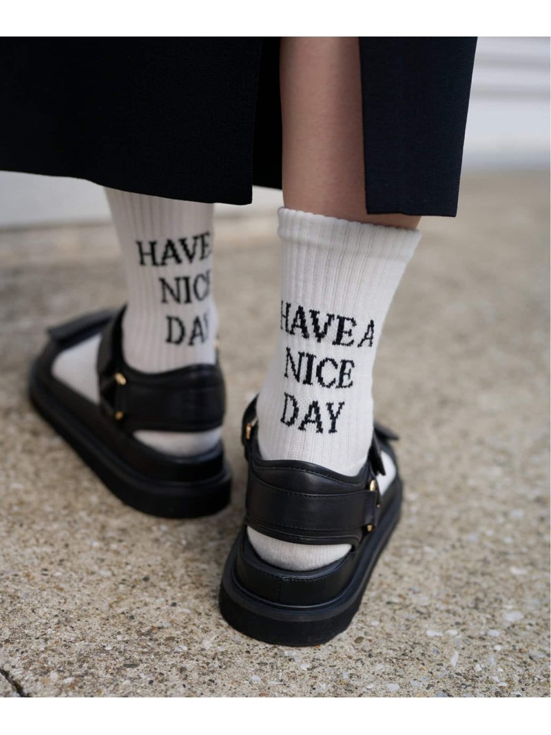 【楽天市場】【SALE／30%OFF】≪追加≫【Gloria Cords/グロリアコード】Have a nice day リブソックス2 ...