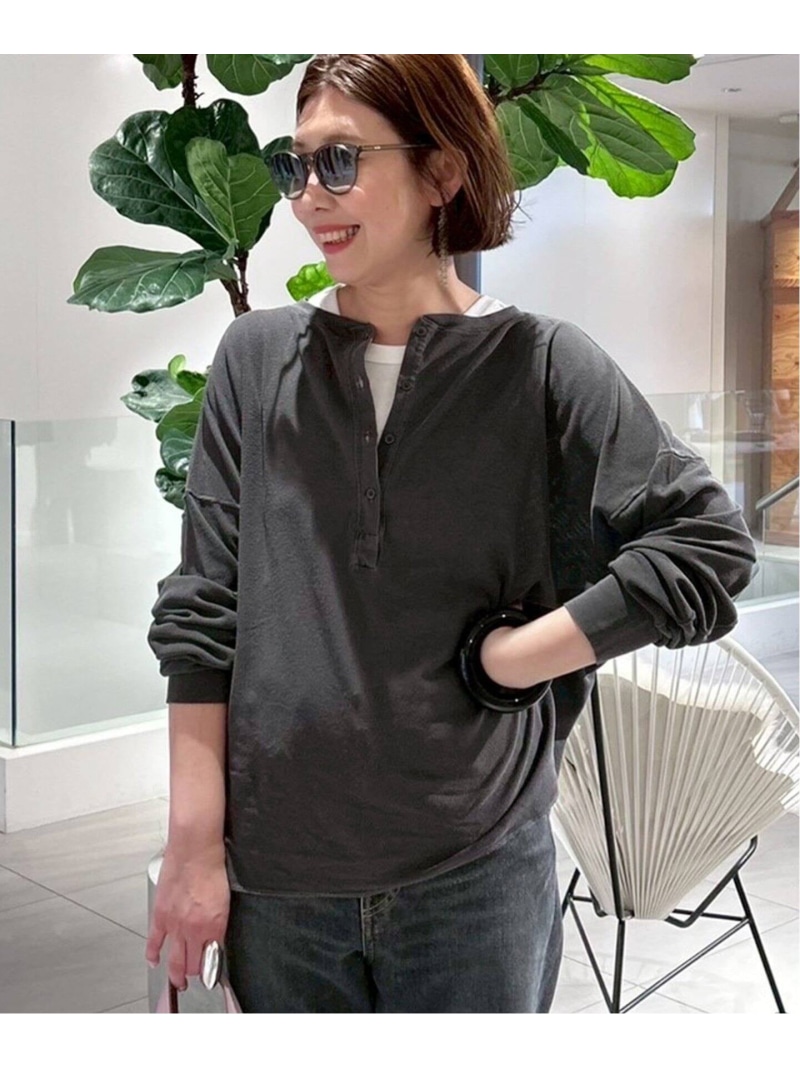 【楽天市場】≪予約≫サーフニットヘンリーTee FRAMeWORK フレームワーク トップス カットソー・Tシャツ グレー ブラウン ホワイト【先行予約】*【送料無料】[Rakuten ...