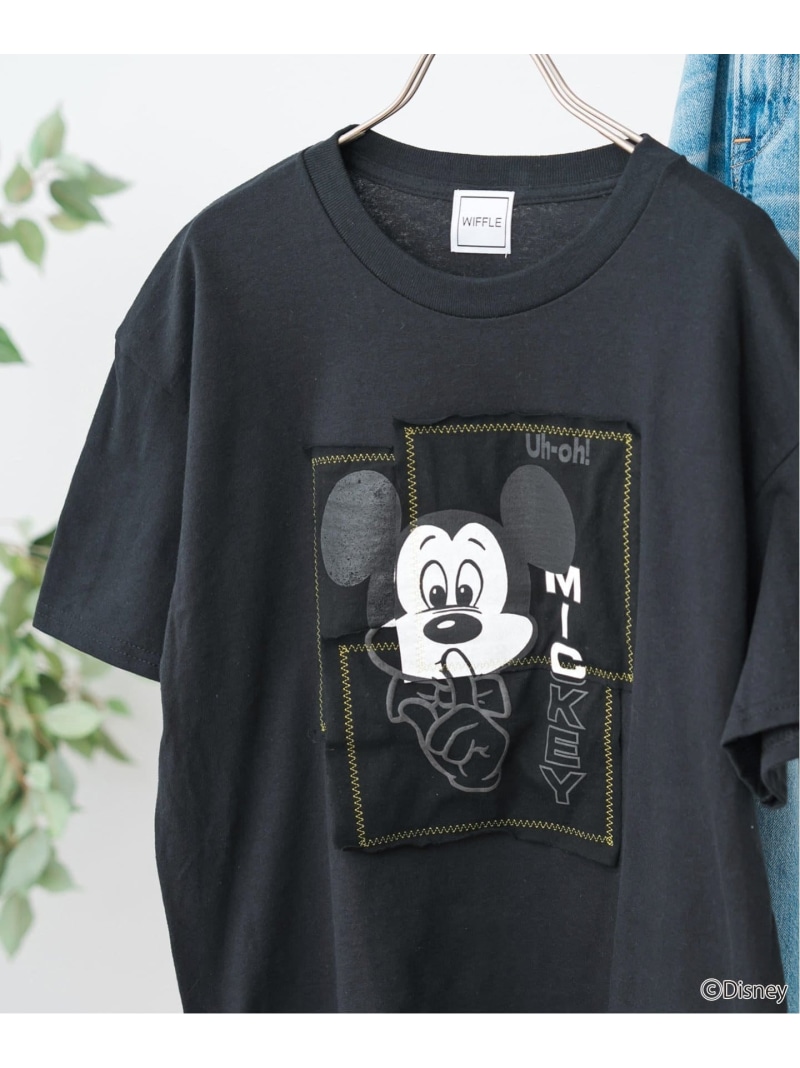 【楽天市場】《WEB限定追加》WIFFLE / ウィッフル パッチワークMICKY Tee Spick & Span スピックアンドスパン トップス カットソー・Tシャツ ブラック カーキ ...