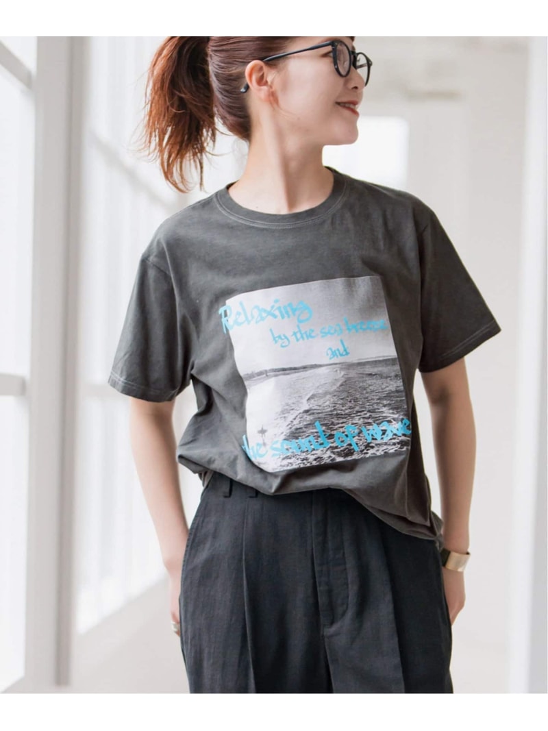 【楽天市場】《予約》melple / メイプル photo Tee Spick & Span スピックアンドスパン トップス カットソー・Tシャツ ブラック ホワイト【先行予約】*【送料無料 ...