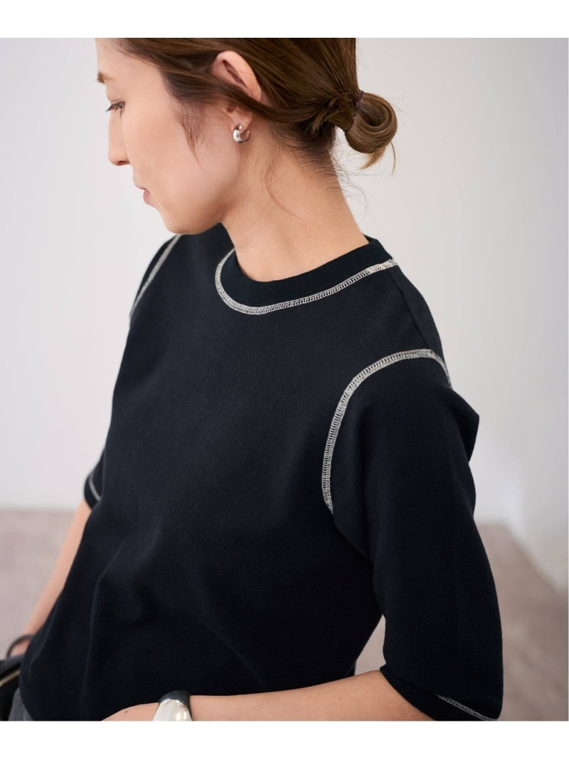 【楽天市場】カラーステッチサーマルコンパクトトップス FRAMeWORK フレームワーク トップス カットソー・Tシャツ ブラック ベージュ【送料無料】[Rakuten Fashion ...