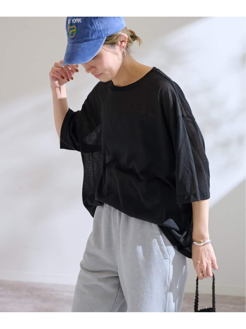 【楽天市場】≪予約≫C/NYシアーTEE FRAMeWORK フレームワーク トップス カットソー・Tシャツ ブラック ベージュ ブルー【先行予約】*【送料無料】[Rakuten ...