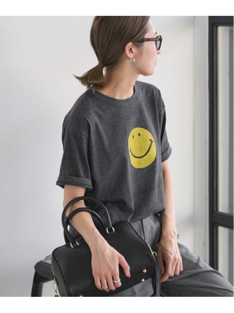 【楽天市場】≪追加予約≫SMILE TEE FRAMeWORK フレームワーク トップス カットソー・Tシャツ イエロー ベージュ ネイビー グレー【先行予約】*【送料無料】[Rakuten ...