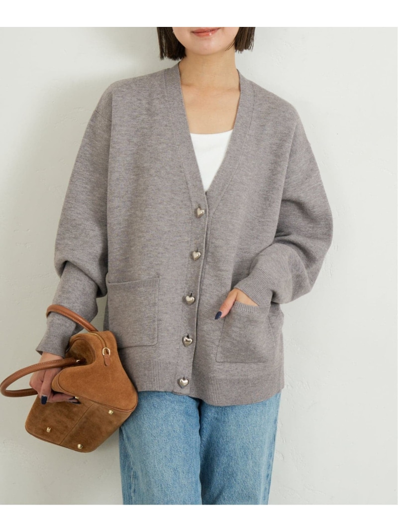 【楽天市場】《予約》ハートボタンVカーディガン U by SPICK&SPAN ユーバイスピックアンドスパン トップス カーディガン ブラウン ...