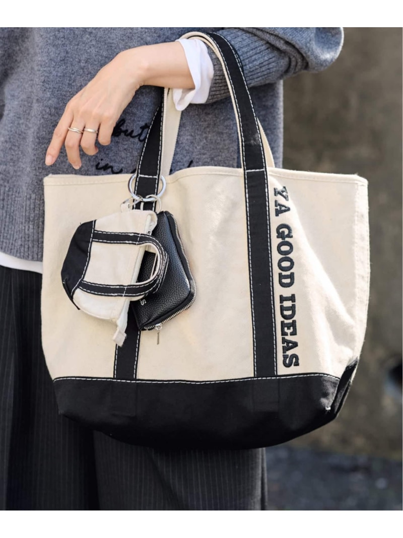 【楽天市場】≪予約≫YA GOOD IDEAS BIG&MINI TOTE M FRAMeWORK フレームワーク バッグ トートバッグ ワインレッド ブラック【先行予約】*【送料無料 ...