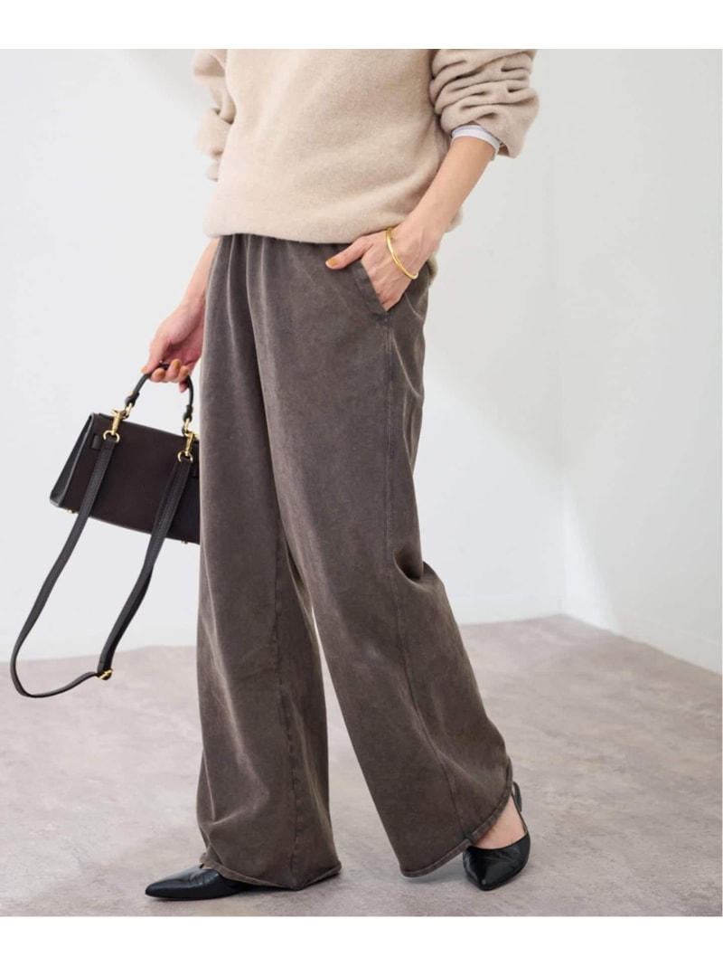 【楽天市場】ウェットオゾンセミフレアパンツ FRAMeWORK フレームワーク パンツ その他のパンツ ホワイト ベージュ グレー【送料無料】[Rakuten Fashion]：Spick＆Span