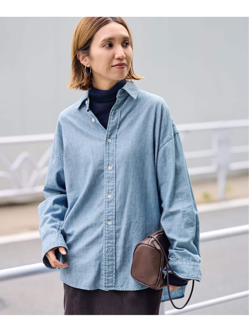 【楽天市場】≪追加予約≫ダンガリーシャツ FRAMeWORK フレームワーク トップス シャツ・ブラウス ブルー【先行予約】*【送料無料】[Rakuten Fashion]：Spick＆Span