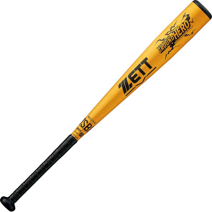 【楽天市場】ゼット ZETT 野球 少年 軟式 金属製 バット GROUND HERO グランドヒーロー BAT74276 8200 ゴールド ...