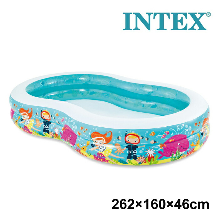 【楽天市場】日本正規品 インテックス INTEX スイムセンターパラダイスシーサイドプール U-56490 ビニールプール 家庭用プール ...