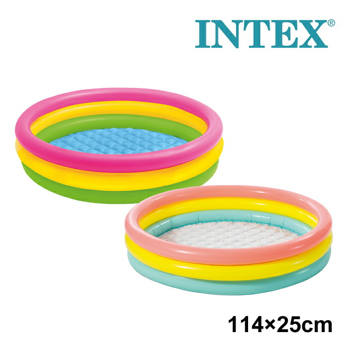 【楽天市場】日本正規品 インテックス INTEX サンセットグロープール 114cm U-57412 ビニールプール 家庭用プール ...
