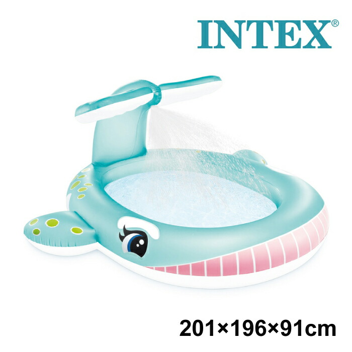 【楽天市場】日本正規品 インテックス INTEX ホエールスプレープール 201cm U-57440 ビニールプール 家庭用プール ...