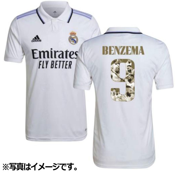【楽天市場】レアルマドリッド 22-23 ホーム 半袖レプリカユニフォーム Ballon d'Or Edition 9.ベンゼマ ...