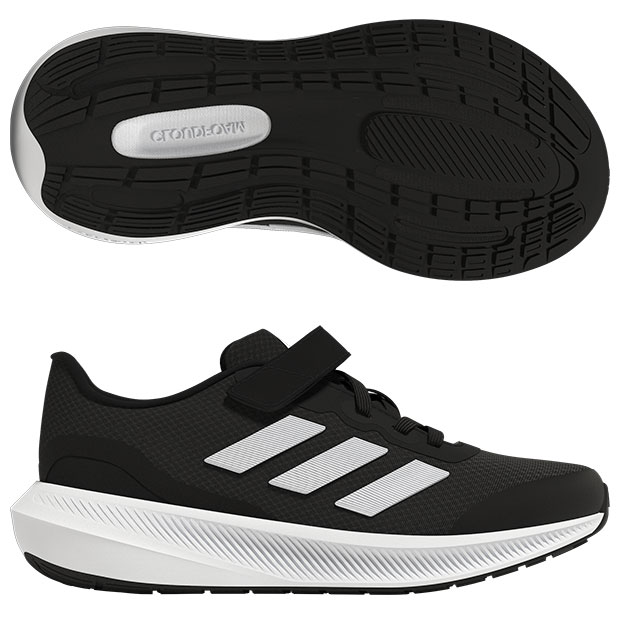 【楽天市場】ジュニア コアファイト 2.0 EL K コアブラック×フットウェアホワイト 【adidas|アディダス】ジュニアランニング ...