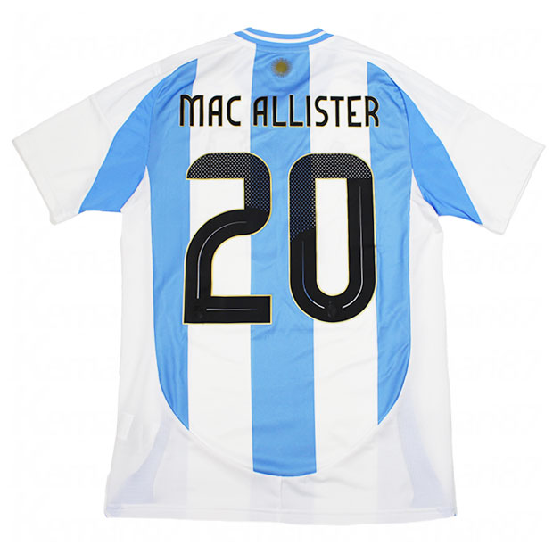 【楽天市場】【5/23-5/25 ポイント10倍】アルゼンチン代表 2024 ホーム 半袖レプリカユニフォーム 20.マック・アリスター ...