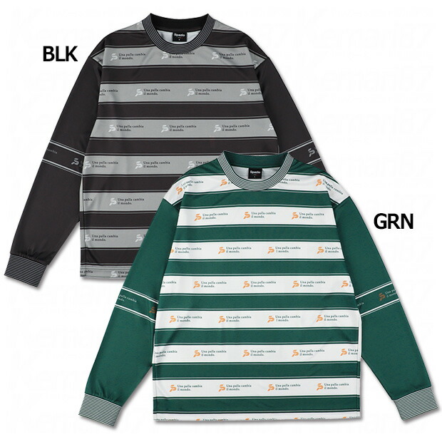 【楽天市場】【5/1 ポイント10倍】オーバーサイズボーダー長袖プラクティスシャツ 【Spazio|スパッツィオ】サッカーフットサルウェアーge-1005：Kemarifast楽天市場店