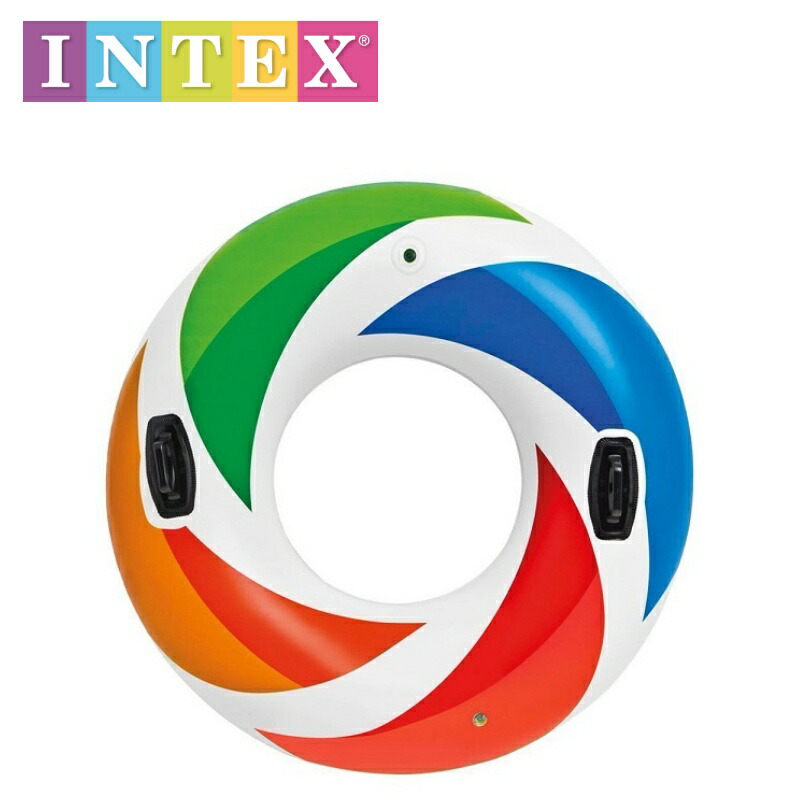 【楽天市場】U-5100 / 58202 A 浮き輪 カラーチューブ 直径122cm INTEX インテックス 夏 店長 おすすめ 日本正規 ...