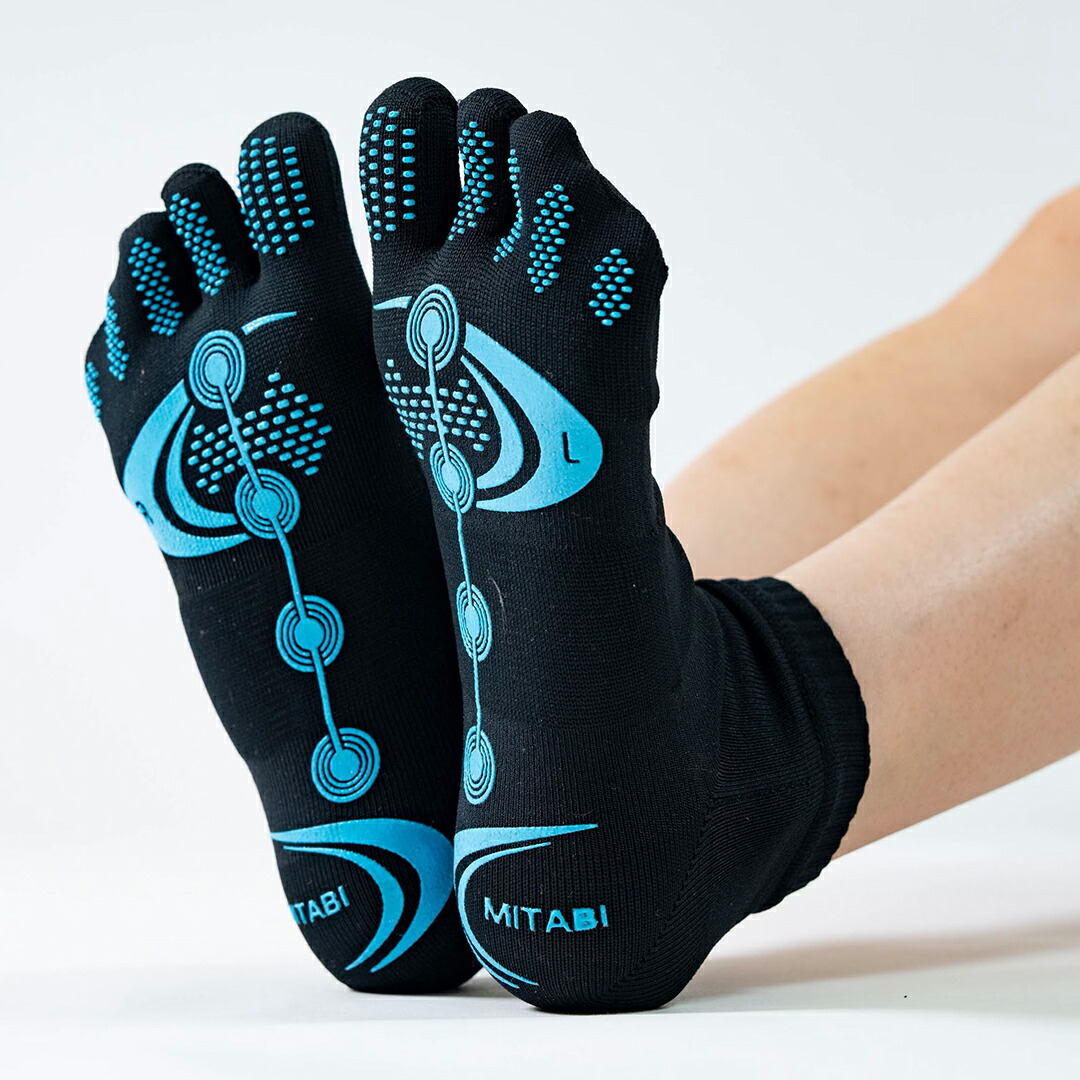 【楽天市場】MITABI 3本指ソックス アンクル BLK/SAX：SportsBOX 楽天市場店