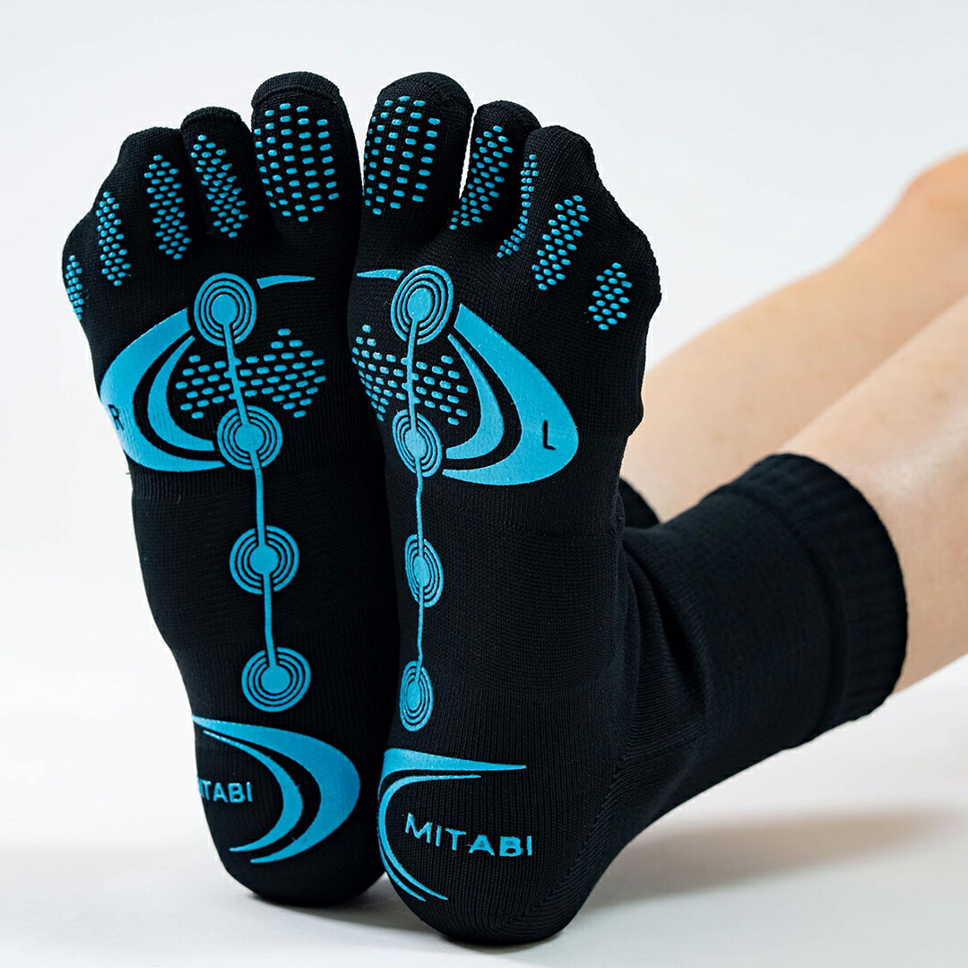 【楽天市場】MITABI 3本指ソックス クルー BLK/SAX：SportsBOX 楽天市場店